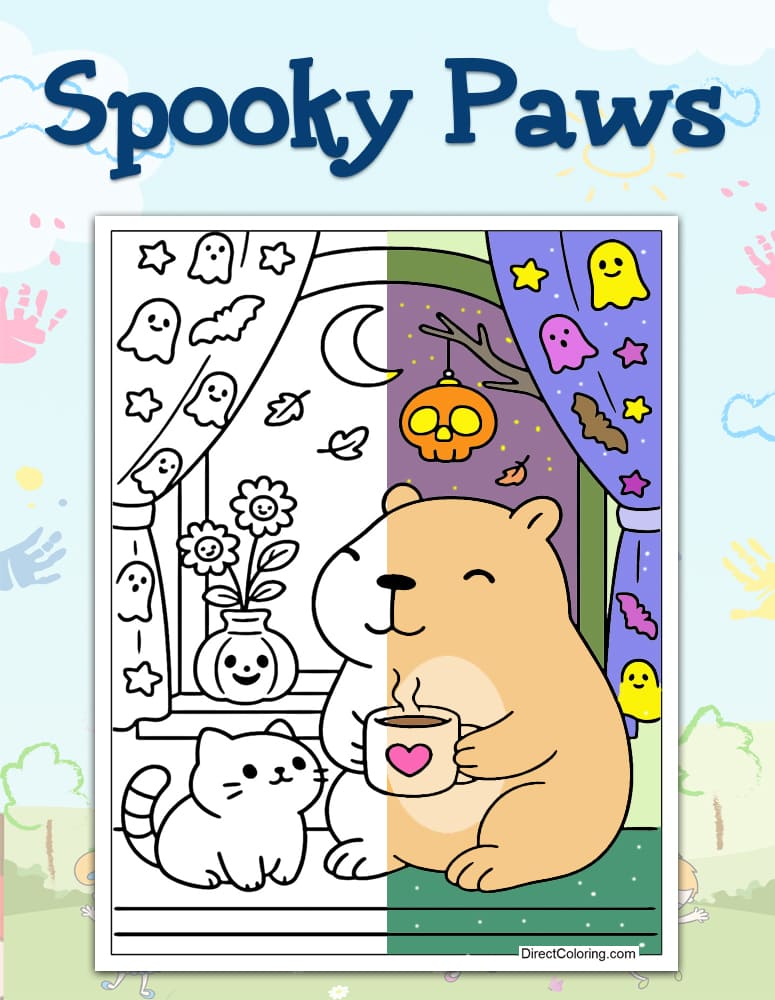 Spooky Coloring Pages - Free PDF to Download and Print