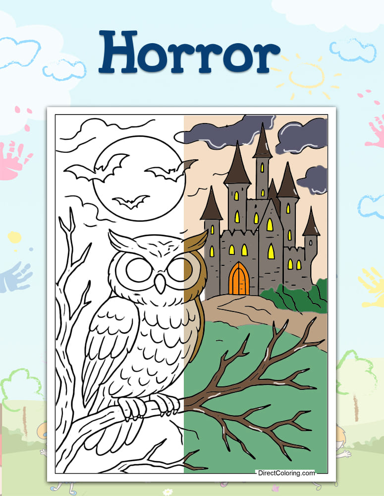 Spooky Coloring Pages - Free PDF to Download and Print