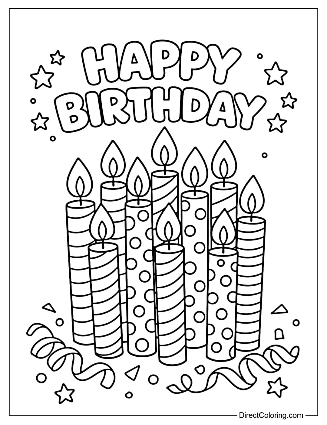 Happy Birthday Coloring Pages - Free PDF to Download and Print