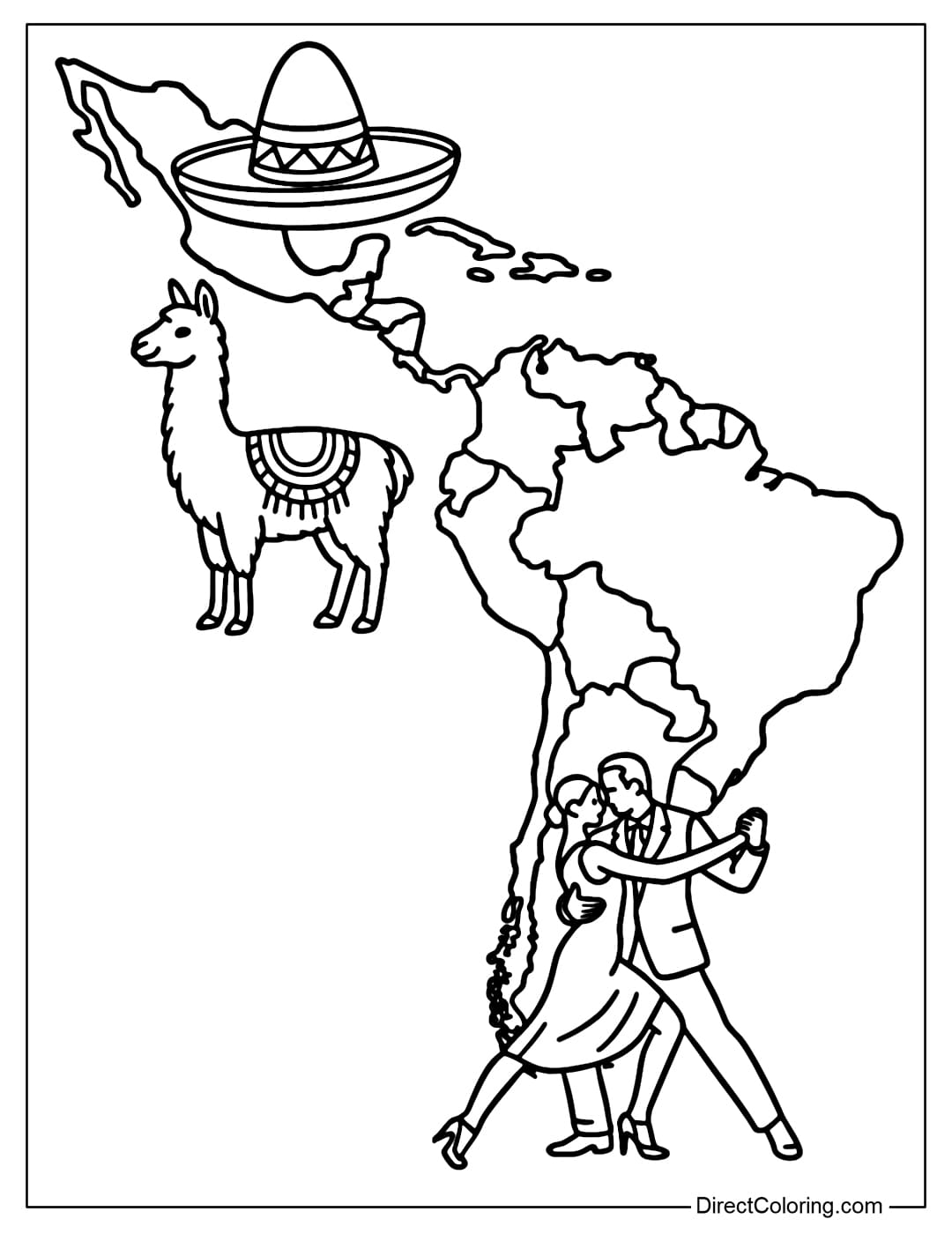 mexico map coloring pages